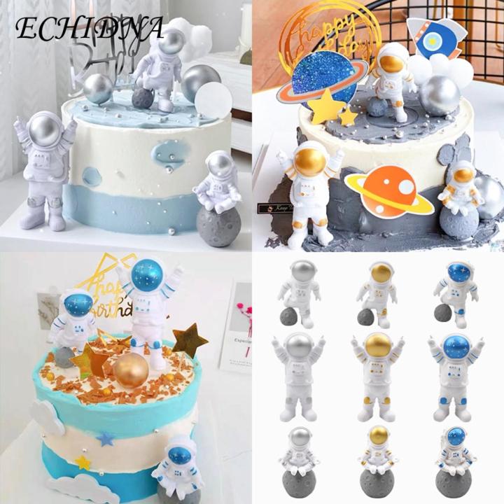 ECHIDNA Astronaut Decors Reusable Birthday Cake Aviation Theme ...