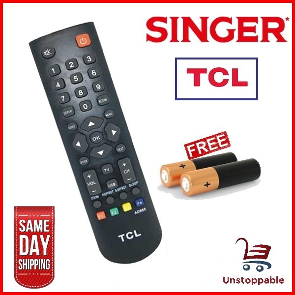 Singer TCL LED/LCD TV Remote Controller AD663 & Free Batteries | Daraz.lk