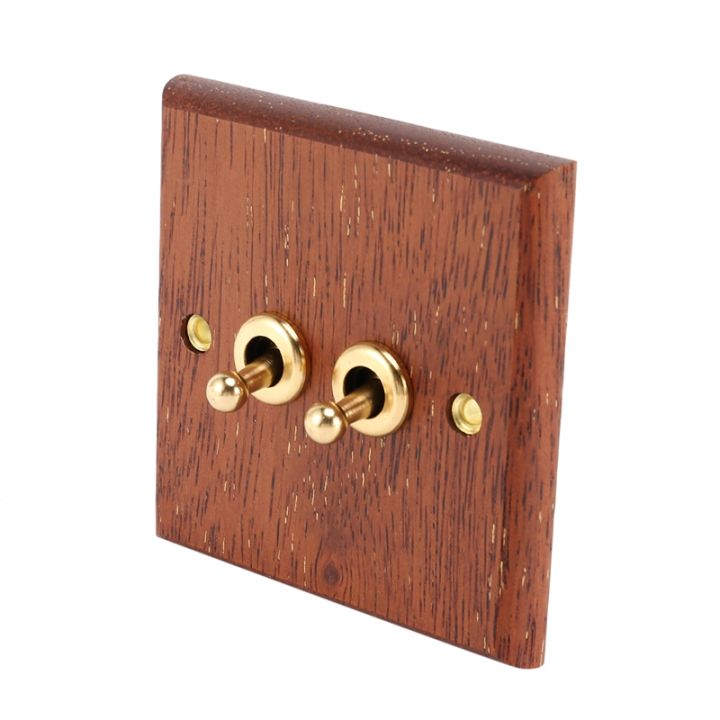 86 Type Solid Wood Panel Switch Wall Light Switch Socket 2- Switch ...