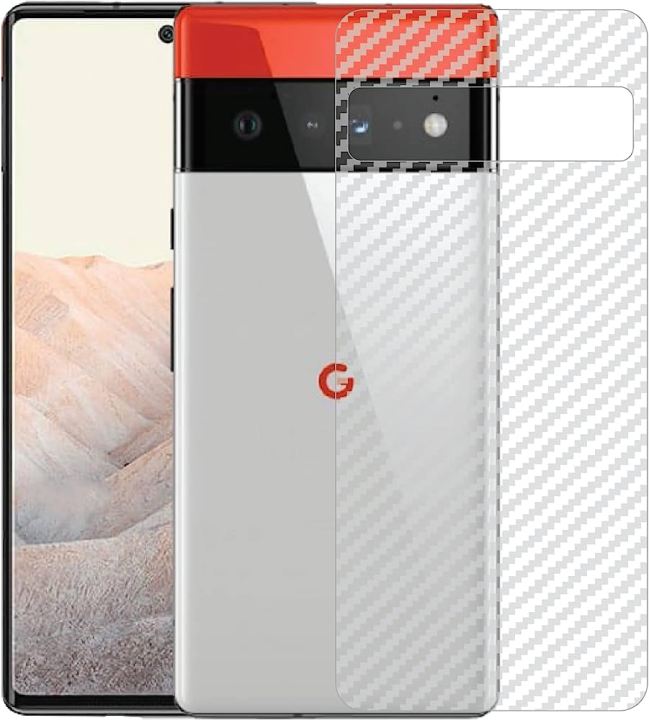 Pixel 6 Carbon Fiber Protector 3D Back Skin Protective Anti Fungal Back ...