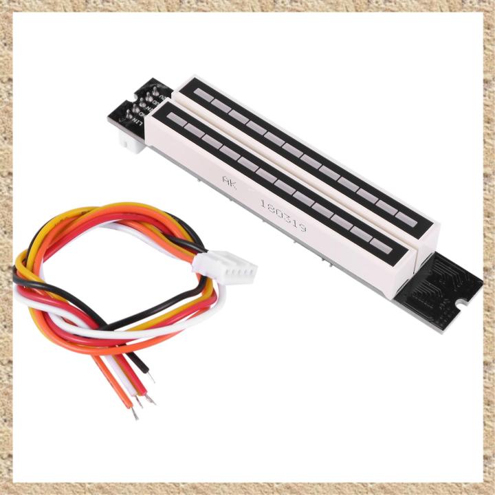 Dual 12 Music Level Indicator LED Spectrum VU Meter Amplifier Lamps ...