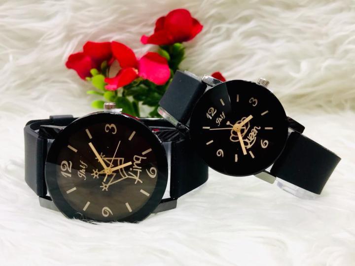 New Couple King and Queen Watch |Stylish Spire Glass|HT800 |With ...