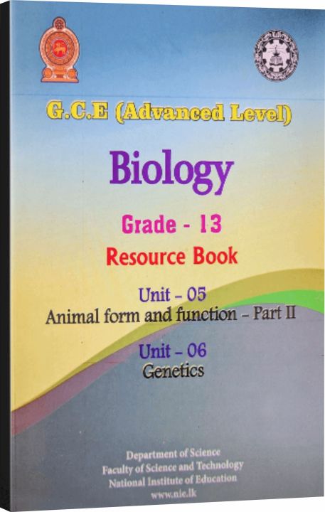 Biology Resource Book | Grade 13 | Unit 5(ii)-6 | English Medium | Daraz.lk