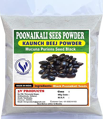 3V PRODUCTS Poonaikali Vidhai Powder - Pack of 2x50g - Kaunch Beej ...