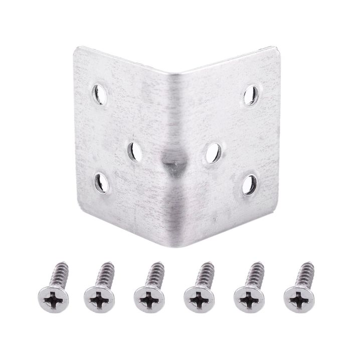 38 x 30mm Stainless Steel Corner Brace Right Angle Shelf Bracket L ...