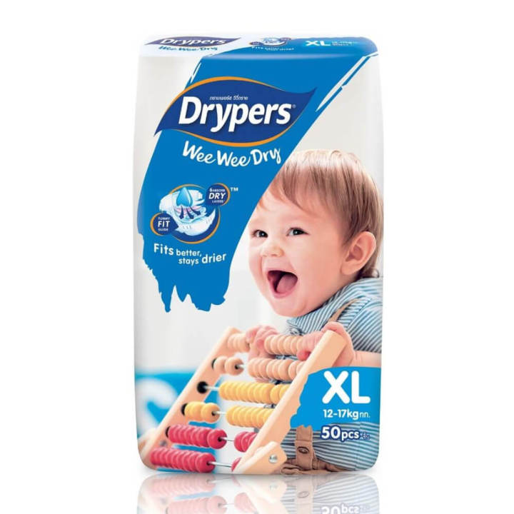 Drypers Wee Wee Dry Size XL 50 Pcs Pack | Daraz.lk