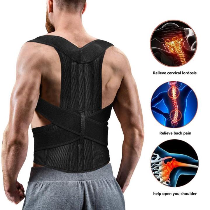 Adjustable Posture Corrector Back Support Shoulder Back Brace Posture ...
