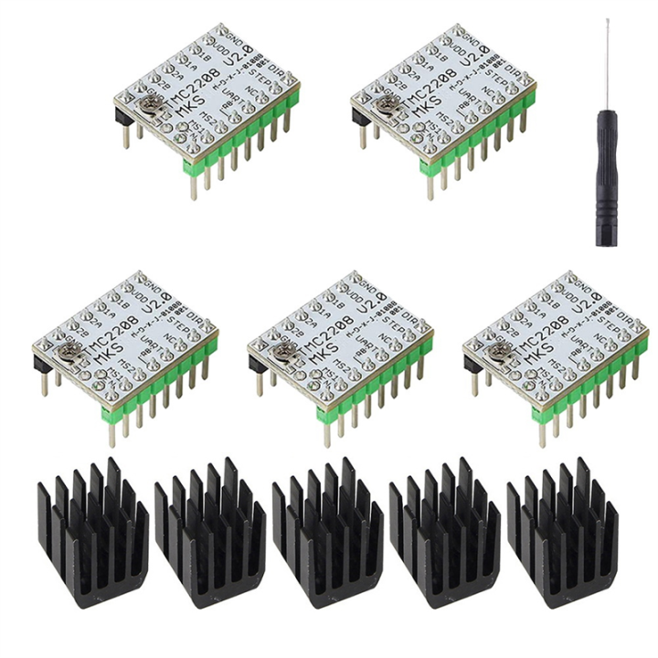 MKS TMC2208 White Motor Driver Pcb Motor Driver Ultra-Quiet/Low Heat ...