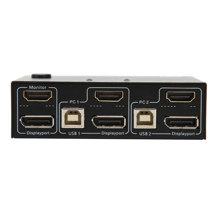 USB KVM Switch 2 in 2 Out 4W Plug and Play Dual Display Support Dual ...
