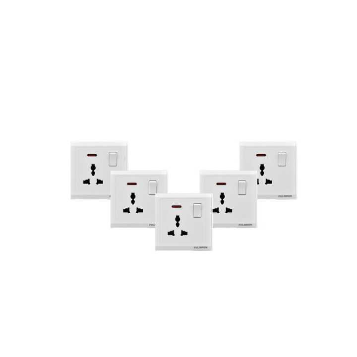 Fulinmen 5 Pcs Wall Multi Plug Base Point Socket Outlet | Daraz.lk