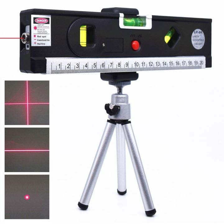 Laser Level 4 In 1 Vertical Horizon Cross Line Measuring Tape Aligner ...