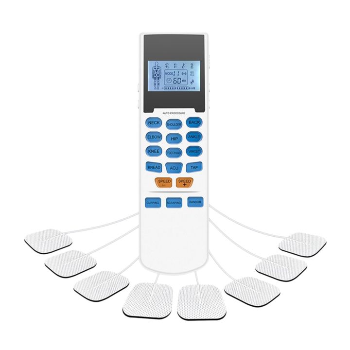 Migeet TENS EMS Muscle Stimulator 15 Modes & 8 Pads for Natural Pain Relief electri-c Pulse ...