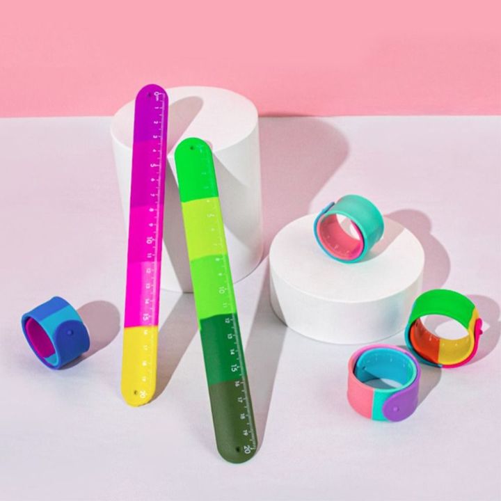 Cute Kids Fidget Toy Clap Ring Straight Ruler Anxiety Relief Drawing ...