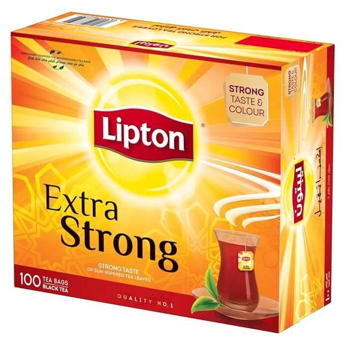 Lipton Extra Strong Black Tea 100 Tea Bags, 220g | Daraz.lk