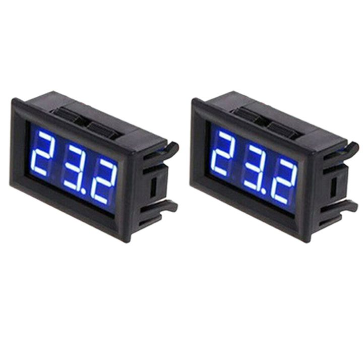 2X DC 12V LED Digital Display Thermometer -50- 110 Celsius Car Meter ...