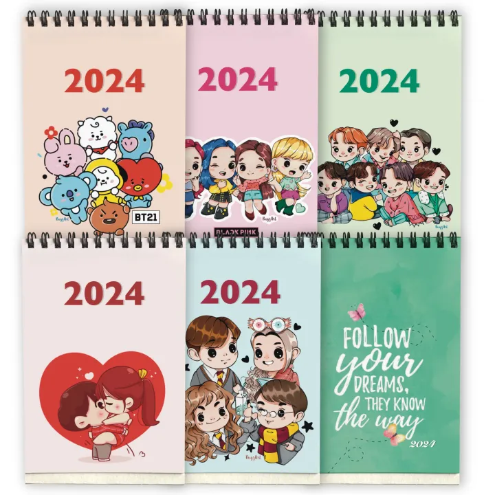 Cute mini desk calendar 2024 for personal & office use or as a gift ...