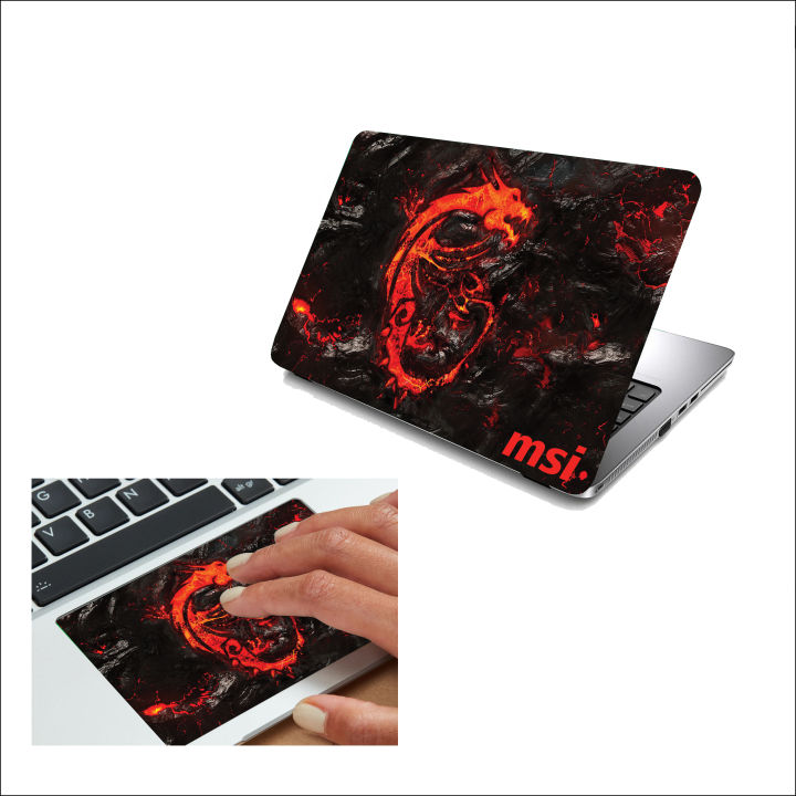 MSI 2 in 1 Laptop Skin Pack(With Free Trackpad Sticker) Laptop Sticker ...