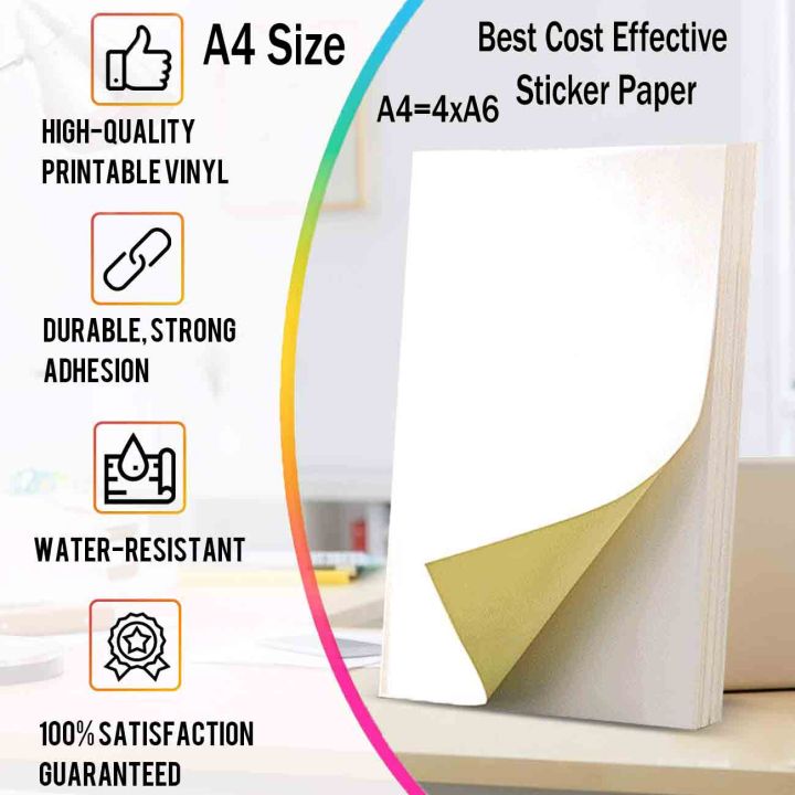 Stickers Pack Shipping Label Print A4 Size Sticker Papers 20pc Higher ...