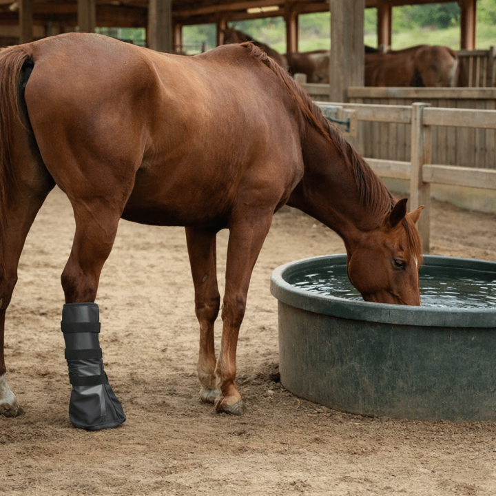 PVC Hoof Soaking Boot with Elastic Band Adjustable Horse Soaker Bag ...