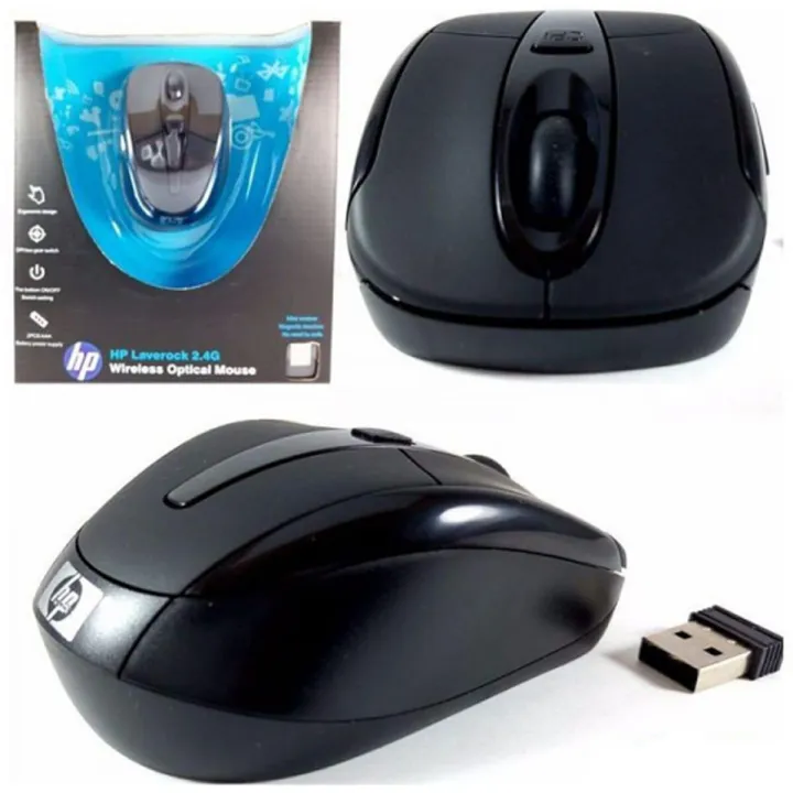 Hp Laverock 2.4G Wireless Optical Mouse - Black | Daraz.lk
