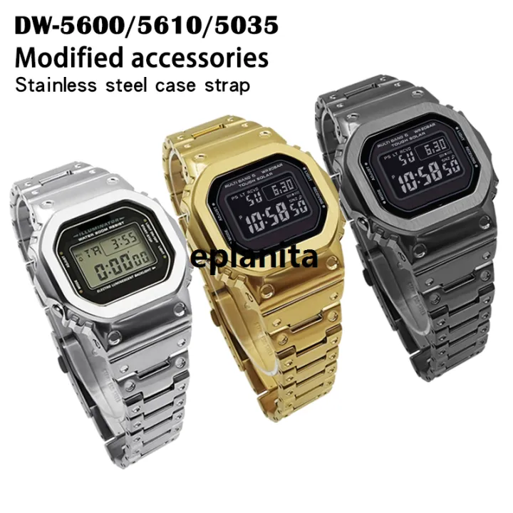 Adapt to GM-5600 DW5600 5610 stainless steel case strap modification ...
