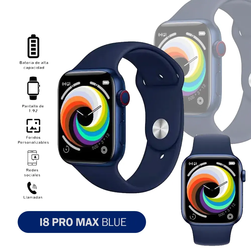 BLUE l PINK l WHITE Unisex i8 Pro Max 8 Series 2023 Smart Watch Similar ...