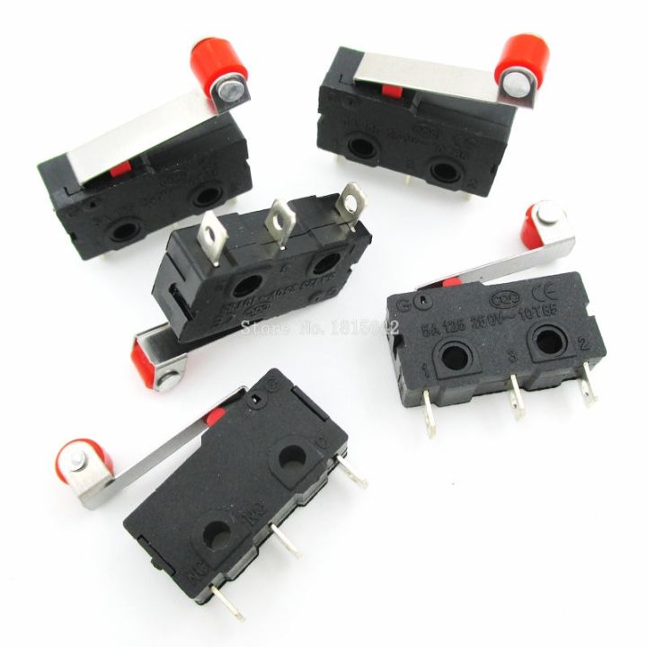 【happy one】5PCS Mini Micro Limit Switch Roller Lever Arm Snap Action 5A ...