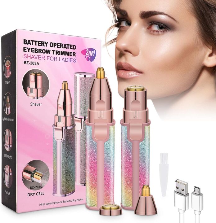 2 in 1 Mini Electric Epilator And Hair Remover For Body And Facial Hair ...