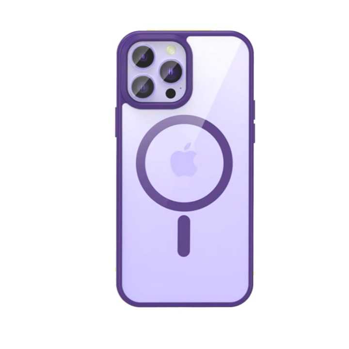 Deep Purple iPhone 14 Pro Max Magnetic Wireless Charging Clear Acrylic ...