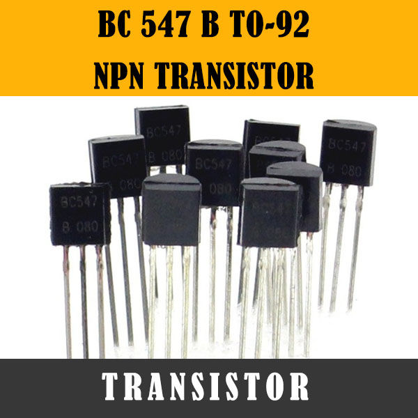 [10PCS] BC547 / BC547B / 547B TO-92 IC 0.1A/45V NPN Transistor for AMPLIFIER & ARDUINO DIY ...
