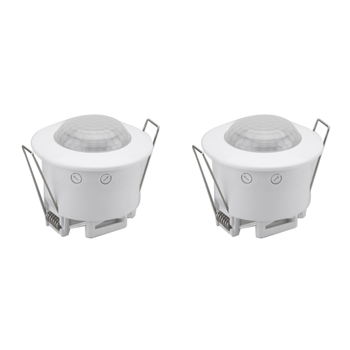 2X Ceiling Recessed PIR Motion Sensor Infrared Adjustable Detector for ...