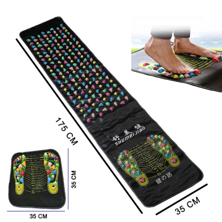 Foot Massage Mat Healthy Acupuncture Reflexology Walk Stone Pain Relief ...