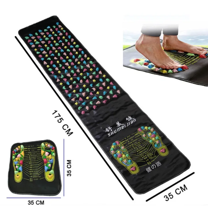 Foot Massage Mat Healthy Acupuncture Reflexology Walk Stone Pain Relief ...