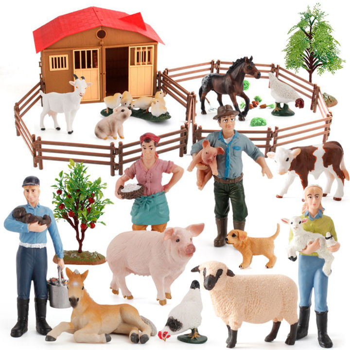 Kidlove Simulation Poultry Animal Model Set Diy Farm Animal Action ...