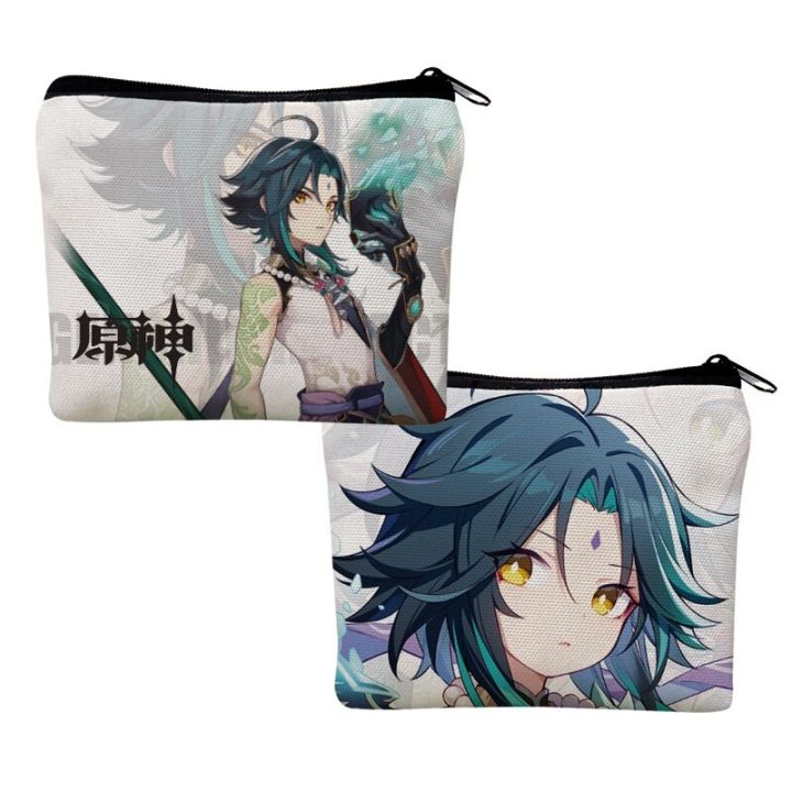 【ZIME】Game Genshin Impact Zhongli Xiao Keqing Hutao Canvas Wallet Gift ...