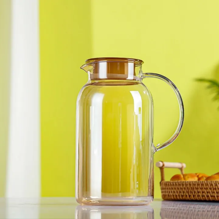 Round Bottom 1L Glass Jug With Cup Set | Daraz.lk