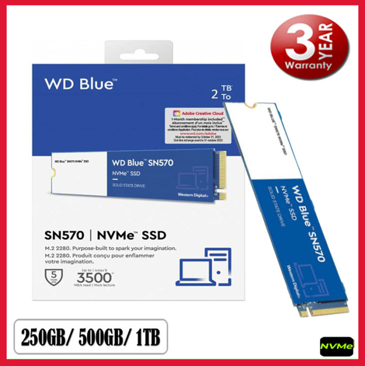 WD Western Digital M.2 Nvme SN570 250GB/ 500GB/ 1TB SSD SATA Internal ...
