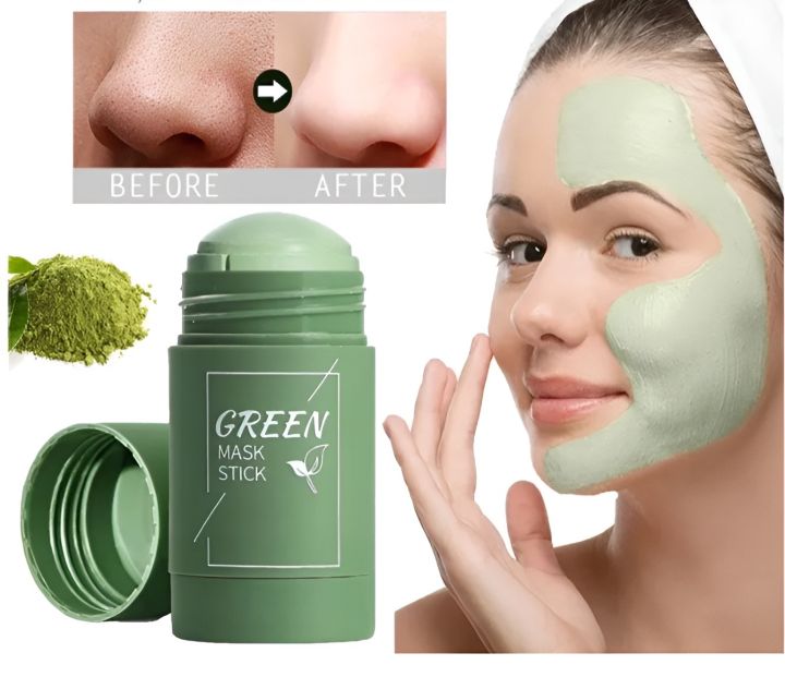 Natural Green Tea Mask Stick Deep Cleansing Oil Control Anti Acne ...