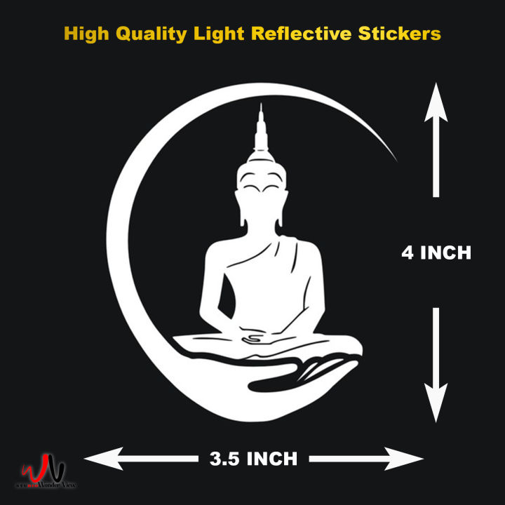 Lord Buddha Luminous High Quality Light Reflective Decal Vinyl Sticker ...