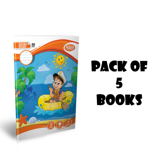 ATLAS A5 PRACTICAL BOOK DOUBLE RULED 80PGS - 5 BOOKS | Daraz.lk