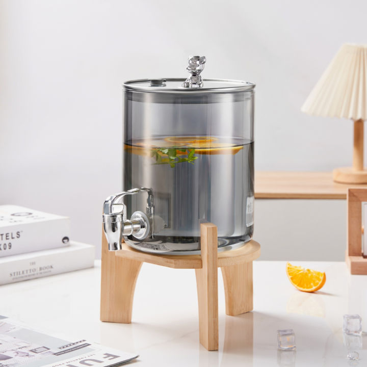 Glass Beverage Juice Bucket 2.6L - Silver | Daraz.lk
