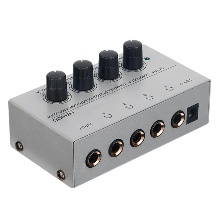 HA400 4-Channel Headphone Amplifier for Sound Mixer PC Guitar, EU Plug ...