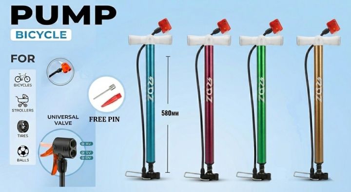 Portable Bicycle Air Pump Lightweight Multi Use Cycle Pump for Bicycle ...