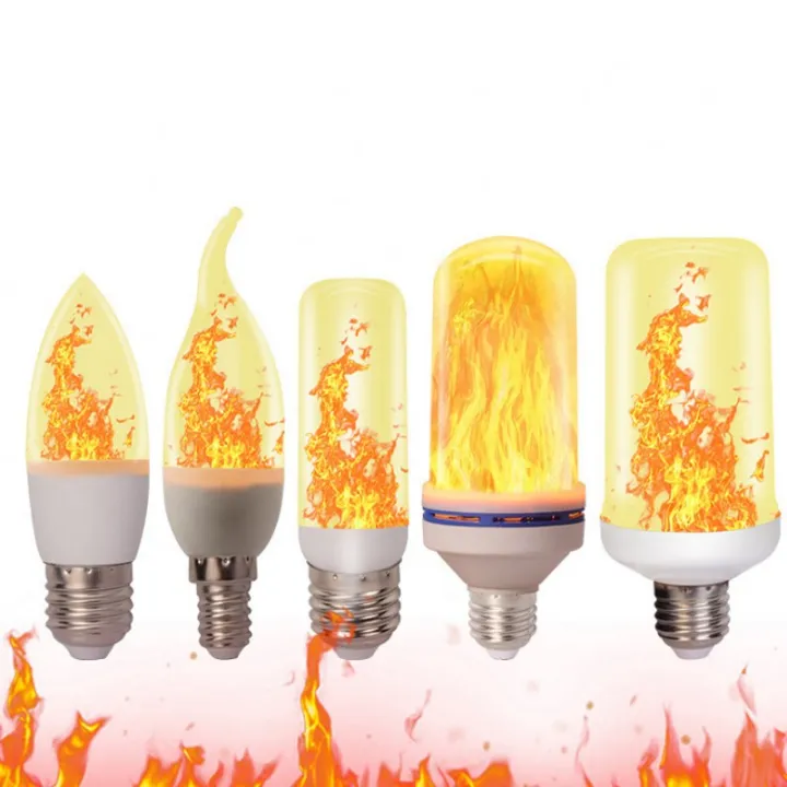 The latest E27 LED flame bulb Fire E14 Corn bulb Flicker LED light ...