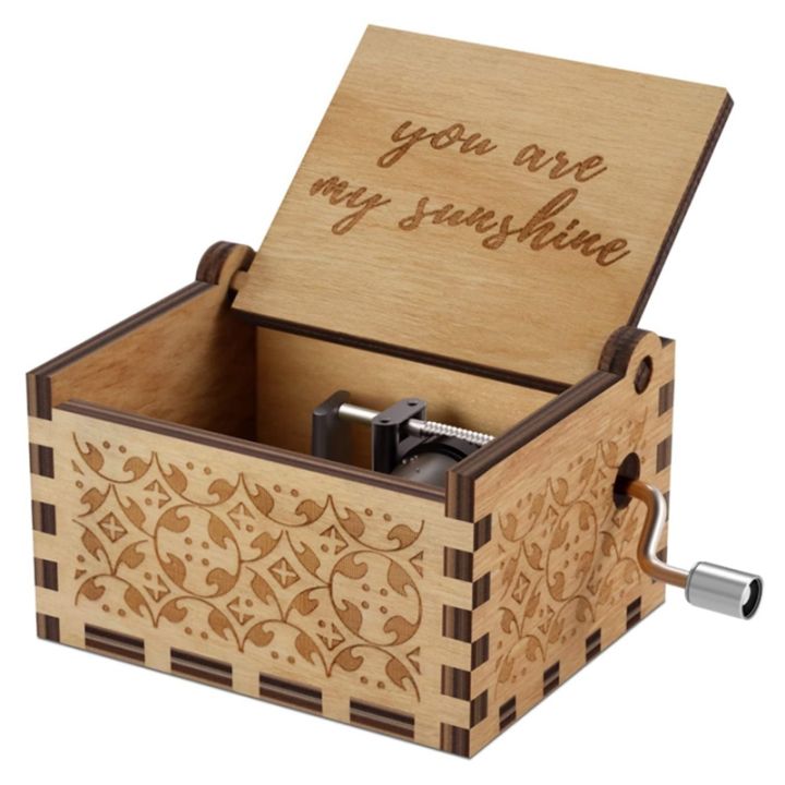 【Dream Sailing Store 】You Are Sunshine Wood Music Boxes, Vintage Wooden ...