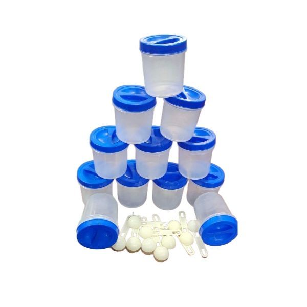 Plastic Spices Container 12 Pcs Set Transparent Type Condiments Bottles ...