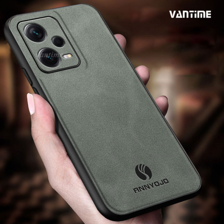 Vantime for Xiaomi Redmi Note 12 Pro+ / Note 12 Pro Plus 5G Case Soft Pure Leather Slim Matte ...