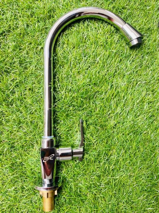Mac Sink Tap - Venus Design 360 Degree Long Neck Cold Water Single Hole ...