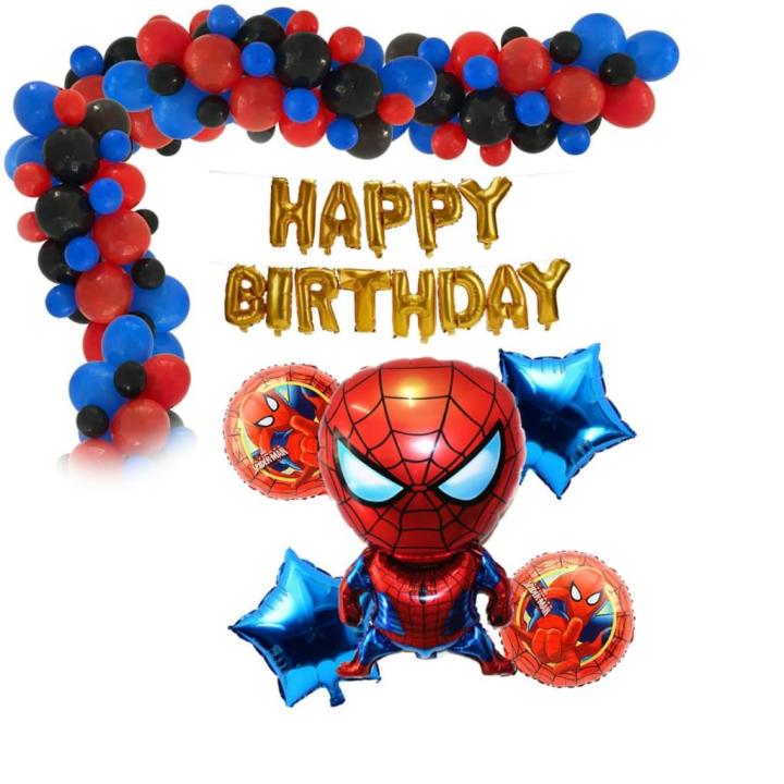 SPIDER MAN Decoration set for SPIDER MAN Theme Birthday Party Balloons ...