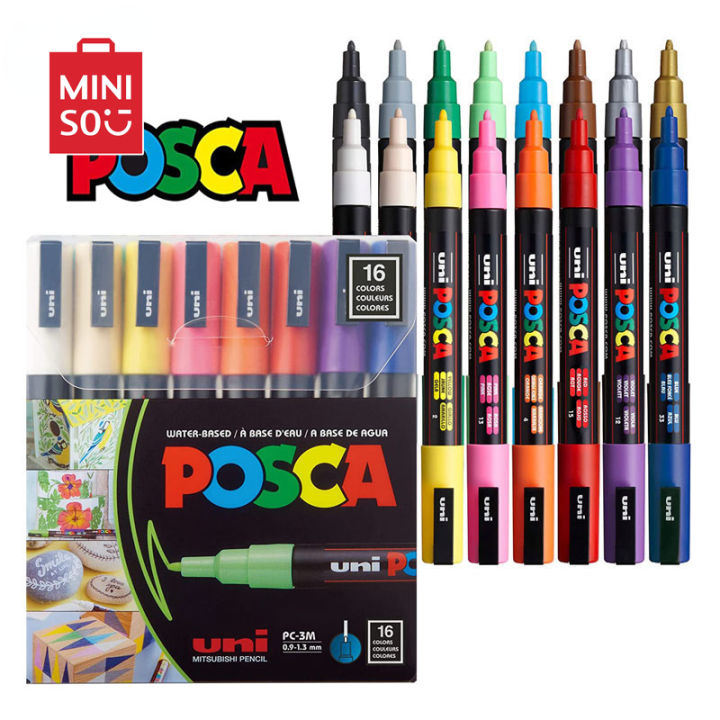 Uni 1Pc Plumones Colores Paint Markers Posca PC-1M/3M/5M 예술용품 ...